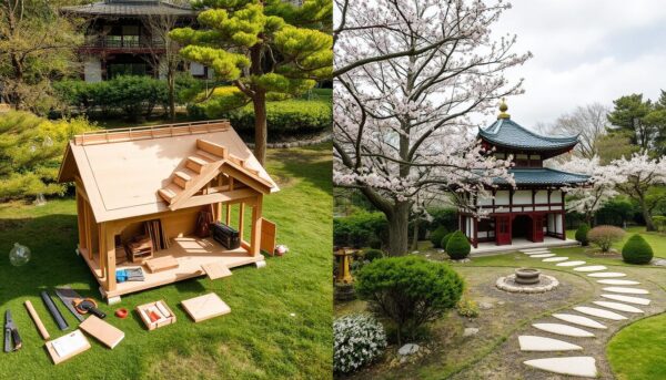 Teehaus kaufen: Holzhütte für den Garten im japanischen Stil